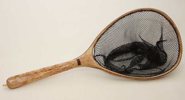 Custom Landing Net : Walnut and Maple with Brook Trout Brass Inlay ...