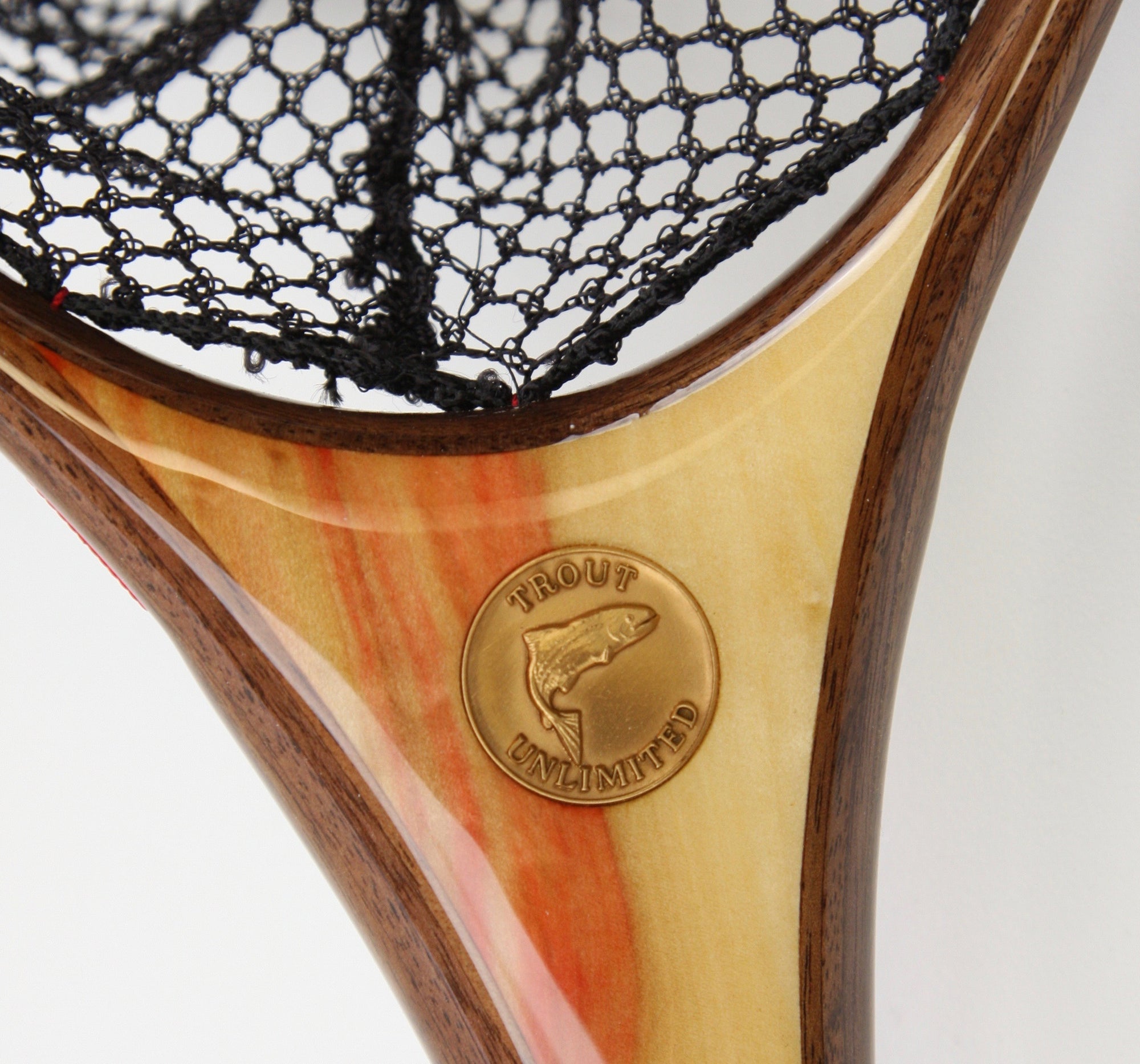 Customizing a wooden landing net with inlays and art work. - Nets that ...