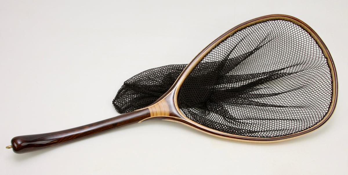 A unique custom wooden landing net for a unique person. - Nets that ...