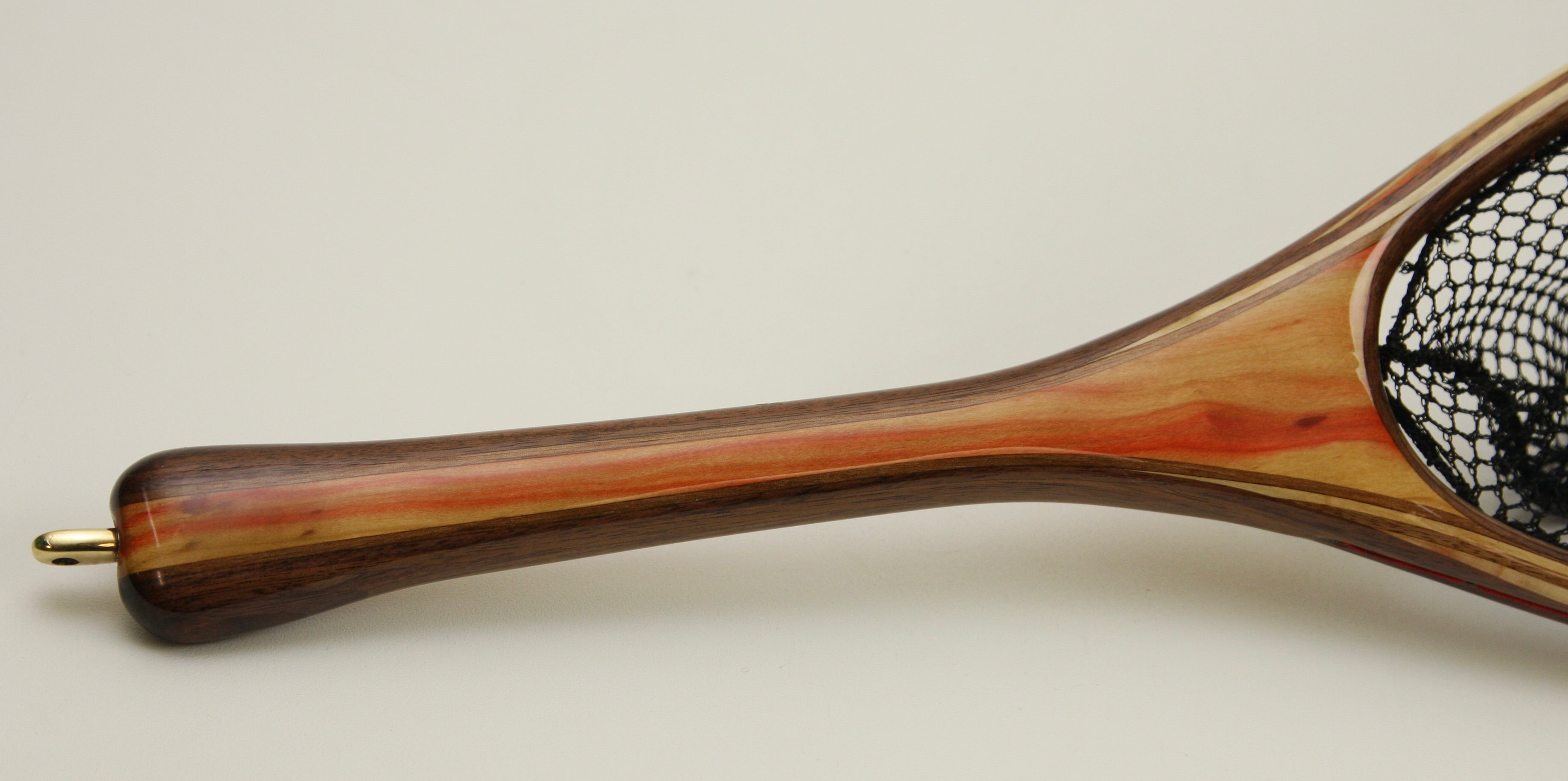 Custom wooden fly fishing net of walnut and box elder - Nets that Honor ...