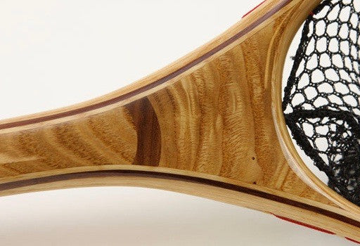 Segmented and stacked wood handles for a custom wooden landing nets ...